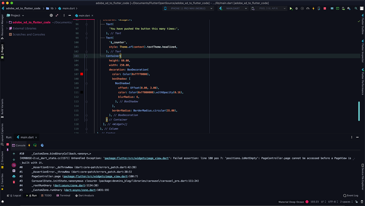 Adobe Xd Design To Flutter Code Flutter By Ravi Shankar Singh