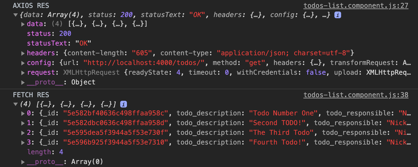 Using axios and fetch in React App | by Nicholas Stano | Medium
