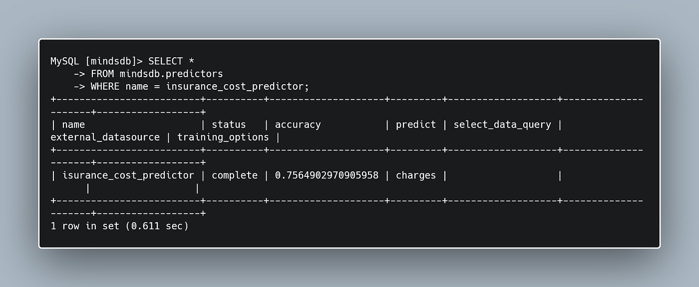 Predict insurance cost using MindsDB | by Kinie K Kusuma | Oct, 2021 | Medium
