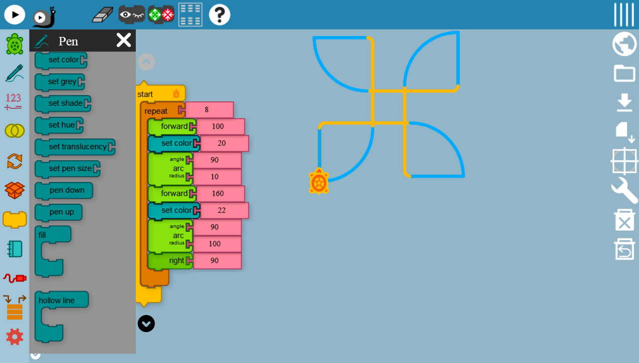 Turtle Blocks JS. Turtle Block JS is an Activity that has… | by God'swill Linus | Medium