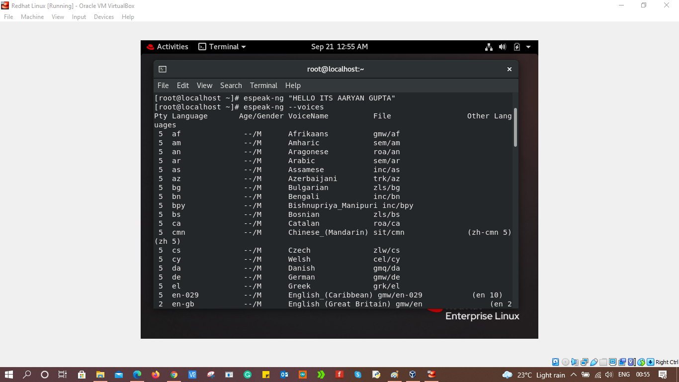 Explore espeak-ng options and experiment with other commands - Aaryan Gupta - Medium