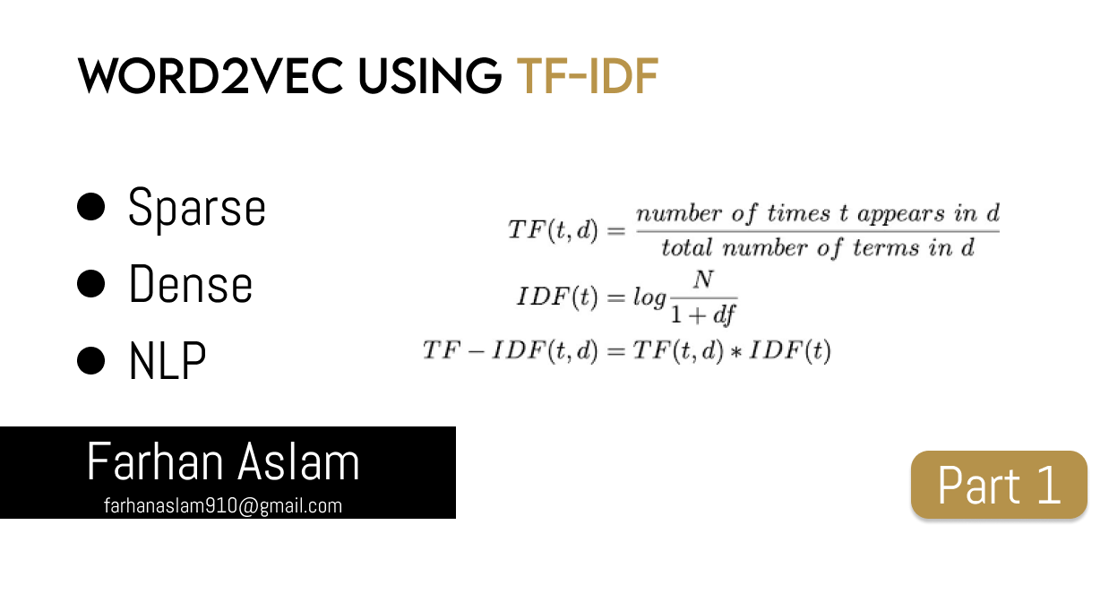Word toVector for Natural Langauge Processing, Word2Vec using tf-idf | by Farhan Aslam | Sep ...