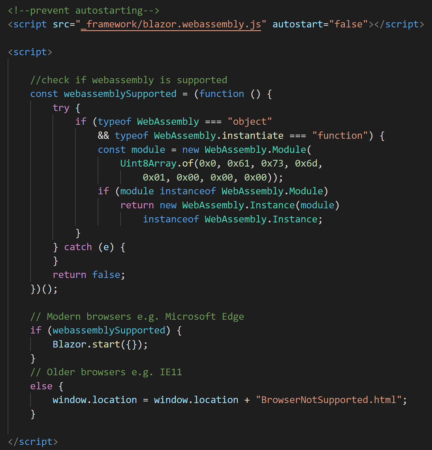 How To Detect Unsupported Browsers Under a Blazor WebAssembly ...