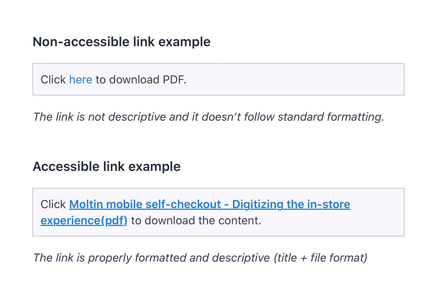 Accessibility in online documentation | by Joanna Suau | UX Collective
