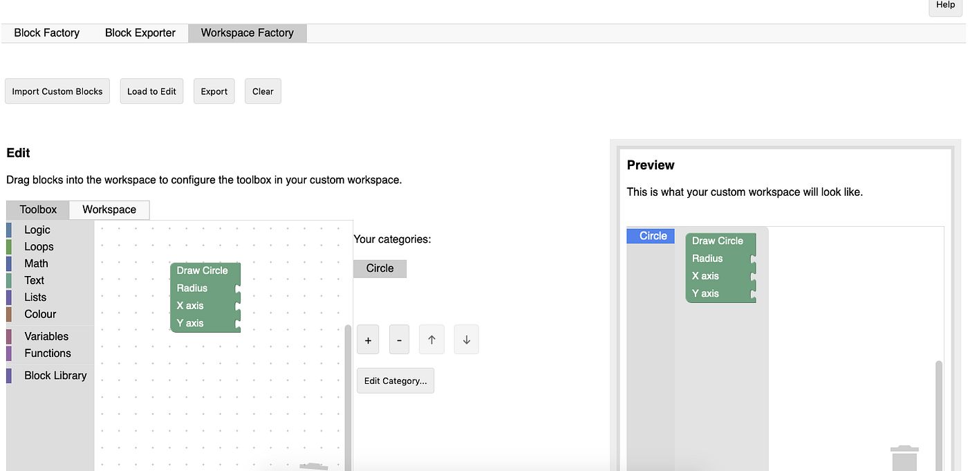 Create workspace & custom blocks in blockly | by @akjeyaramaji | Medium