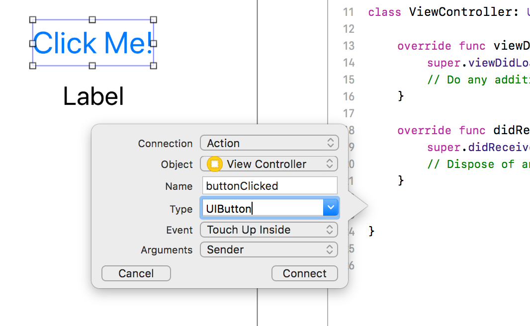Tentang Button dan IBAction, juga Label dan IBOutlet | by R. Kukuh | Swift ID | Medium