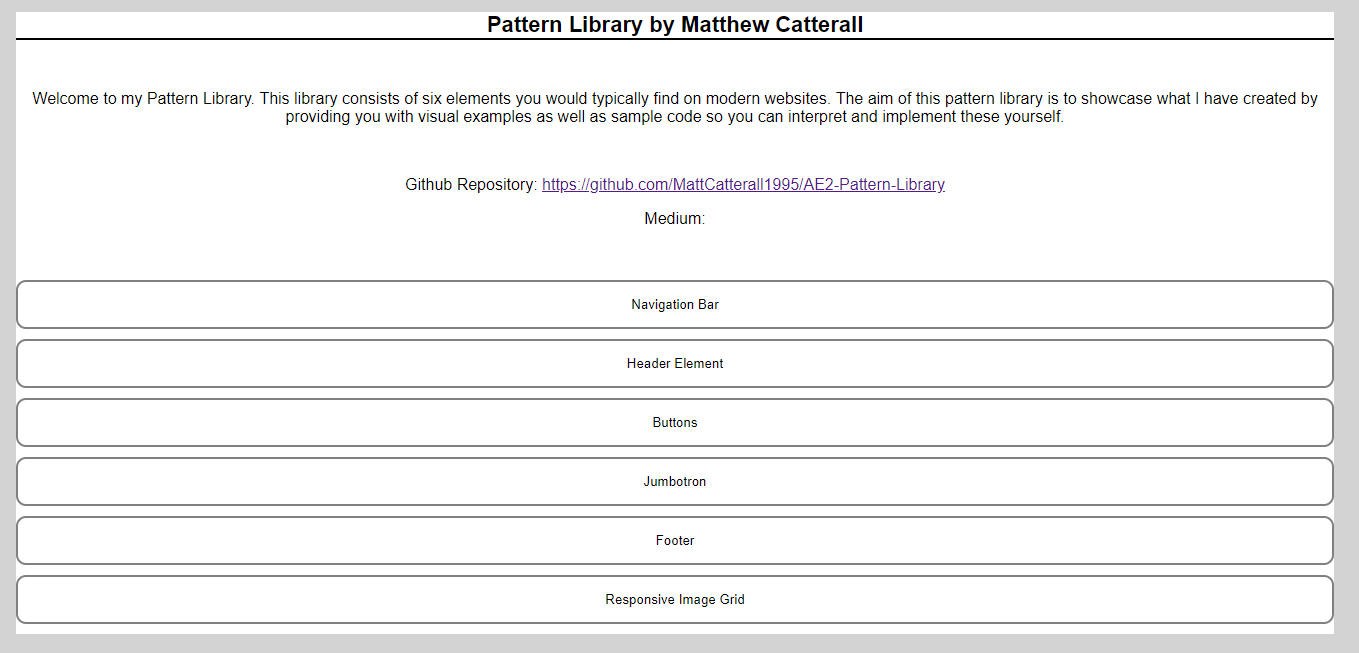 Designing with Pattern Libraries. Pattern Library… | by Matt Catterall ...