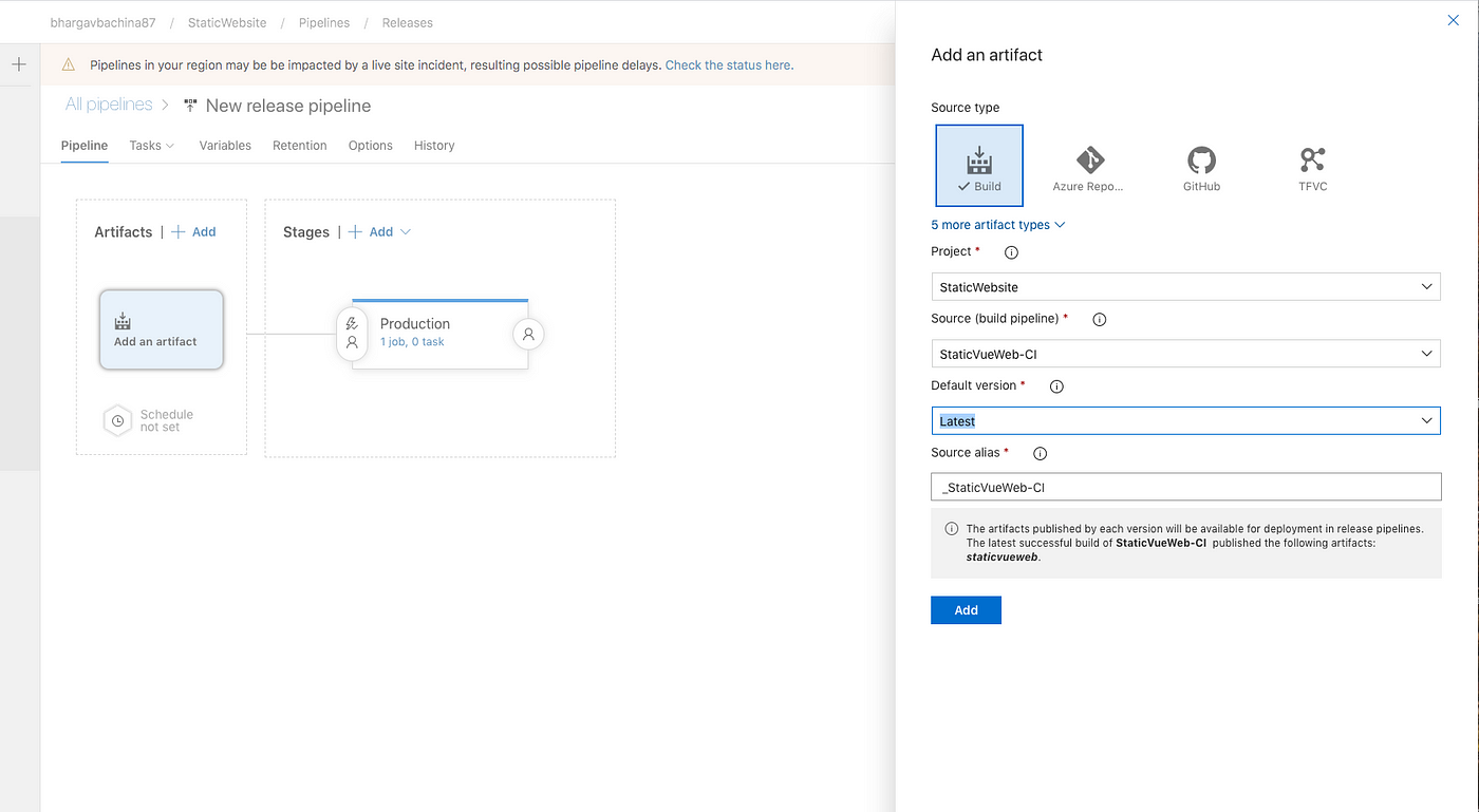 How To Build Cicd For Static Vuejs App Using Azure Devops By Bhargav Bachina Bachina Labs