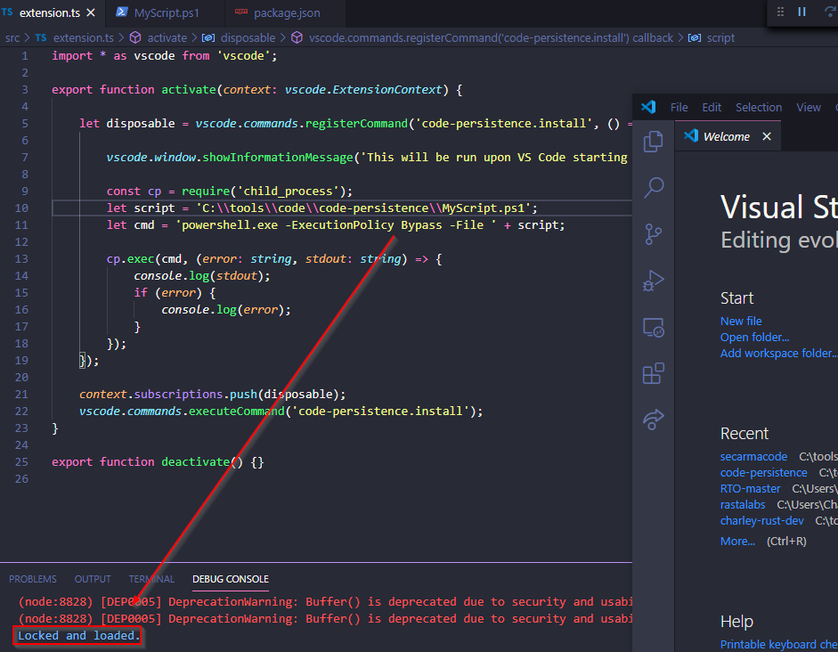 Using Visual Studio Code Extensions for Persistence | by Charley Célice ...