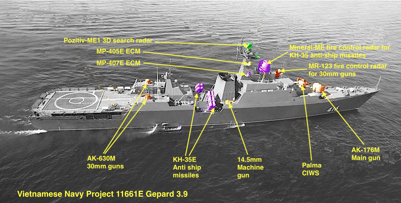 Vietnamese Navy Gepard frigates. The 4 Gepard frigates are the most ...