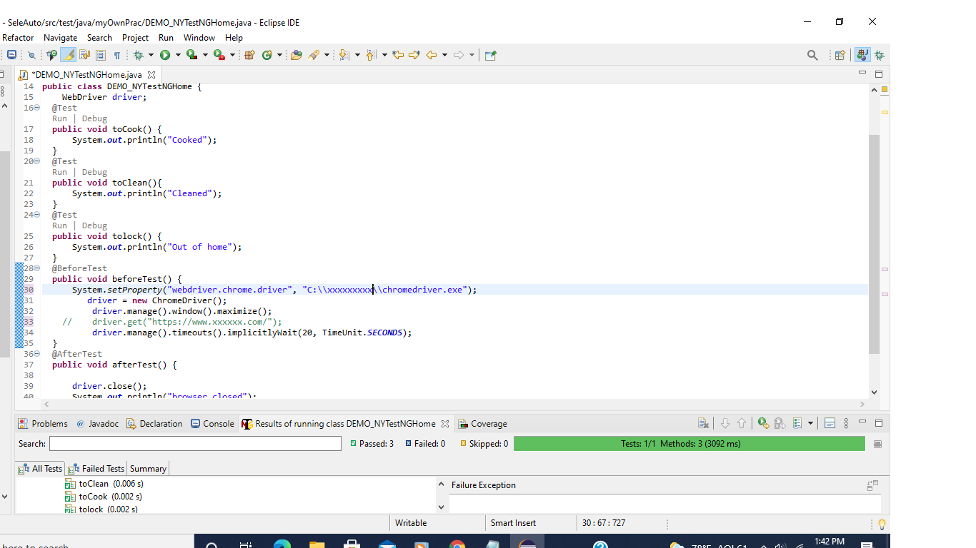 My attempt to show a glimpse of Page Object Model in Selenium using ...