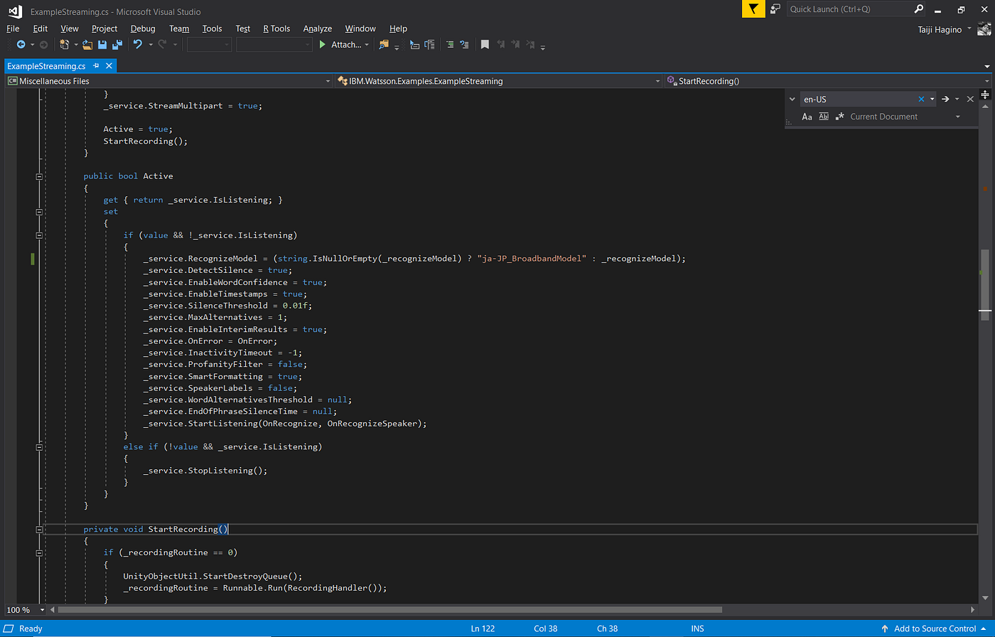 UnityからIBM Watson APIを使う. みなさんこんにちは、IBM Developer… | by Taiji | Medium