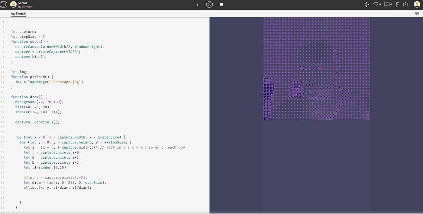 Creative Computing / Mirror Portrait | by Clément Nasr | May, 2022 | Medium