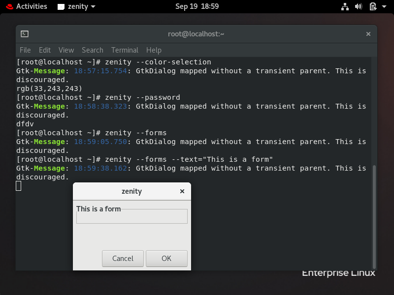 Linux — Zenity command. ARTH2.0 — Task 1.1 | by Akansha Waghole | Medium