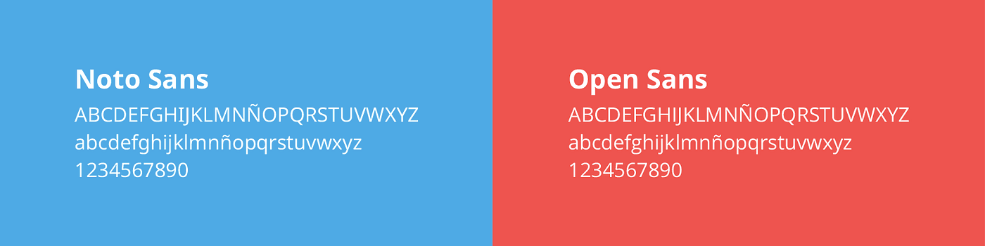 Noto Sans vs Open Sans. Comparemos a dos de las tipografías más… | by ...