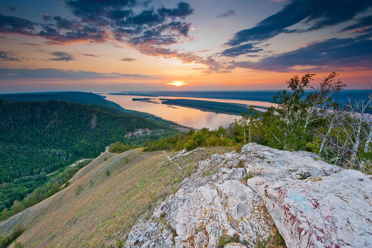 “Samara Bend” National Park. When the Volga rounded the Zhigulevsky ...