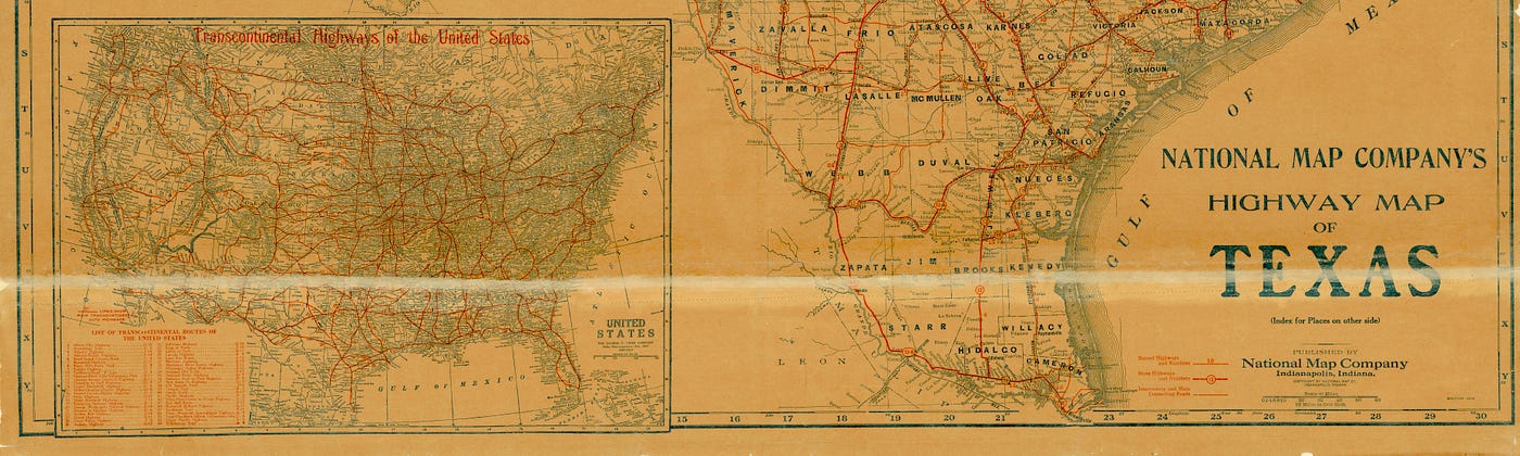 National Map Company’s Highway Map of Texas, 1920 | by Texas General ...