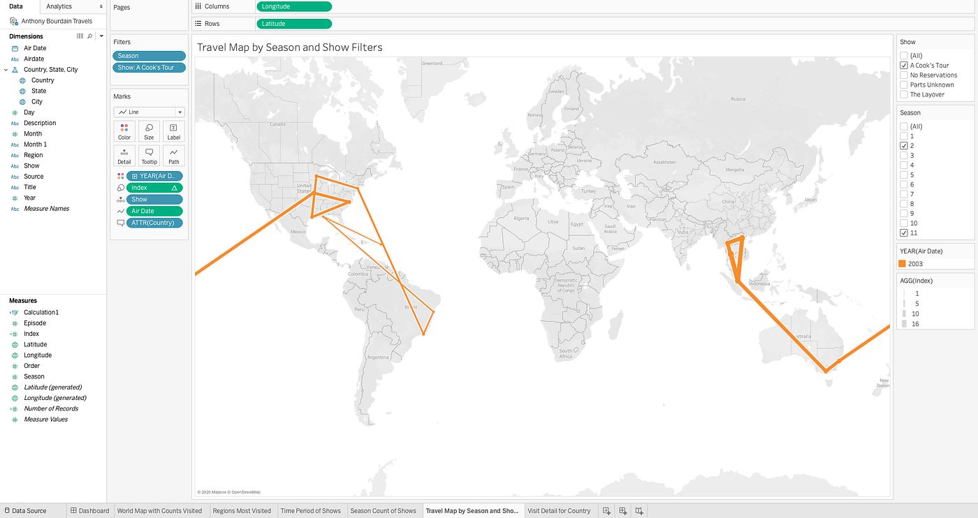 How to create a basic visualisation for a travel show’s journey in ...