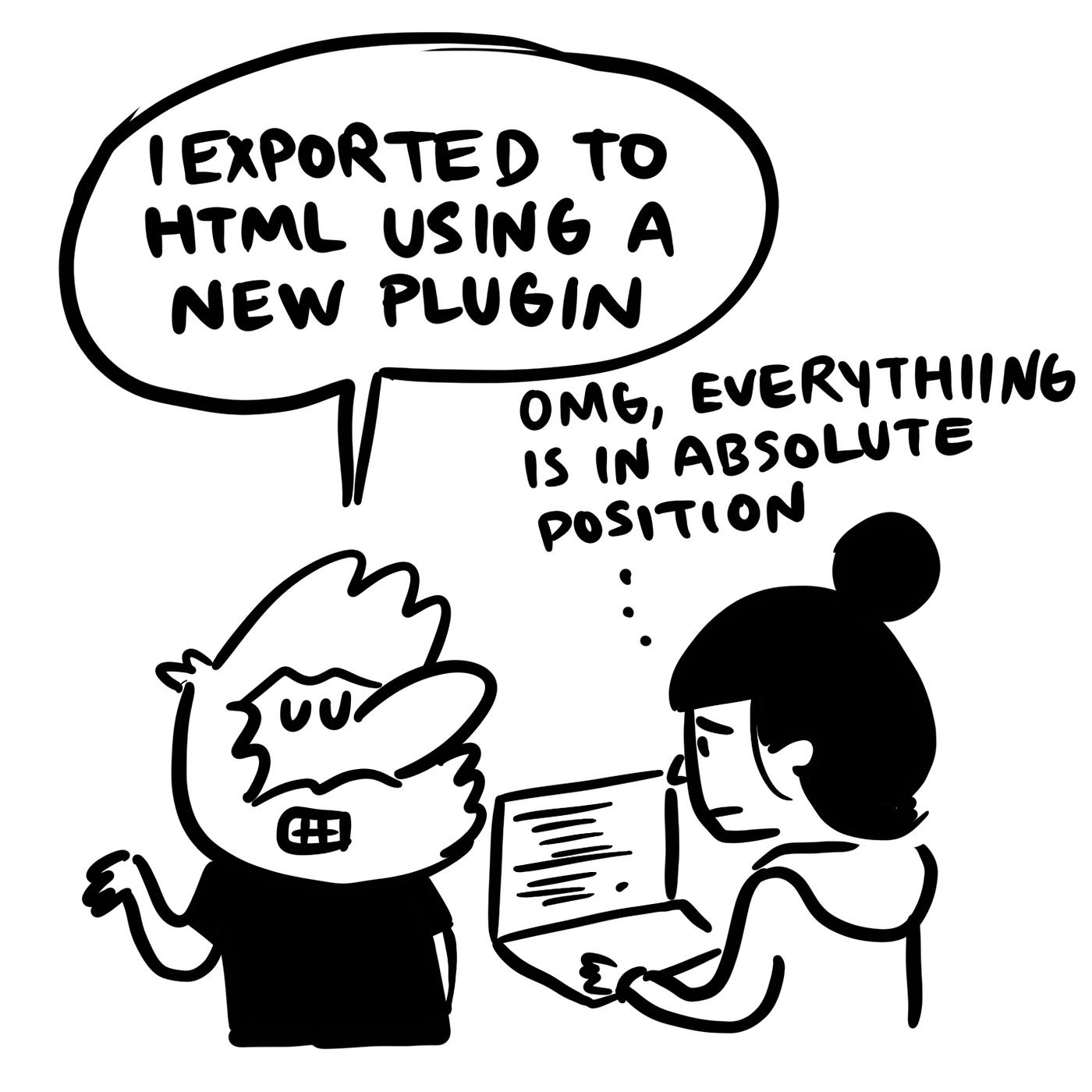 Comics about design and butts. Just dumping a bunch of comics I drew ...