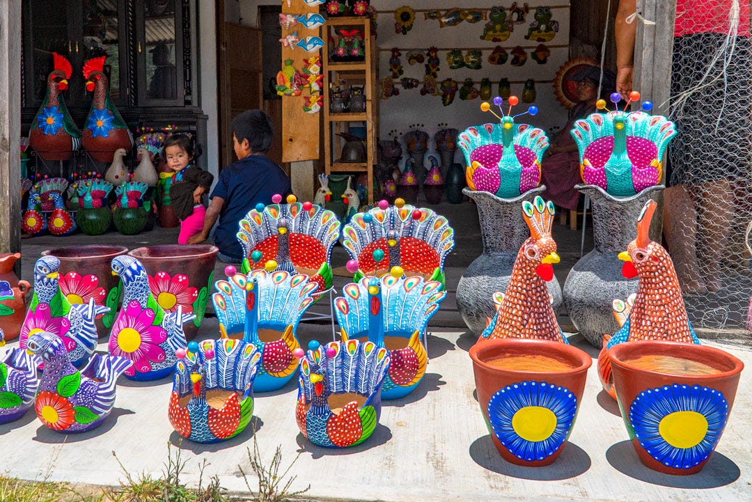 PURCHASING AUTHENTIC MEXICAN POTTERY IN THE TOWN OF AMANTENANGO DEL ...