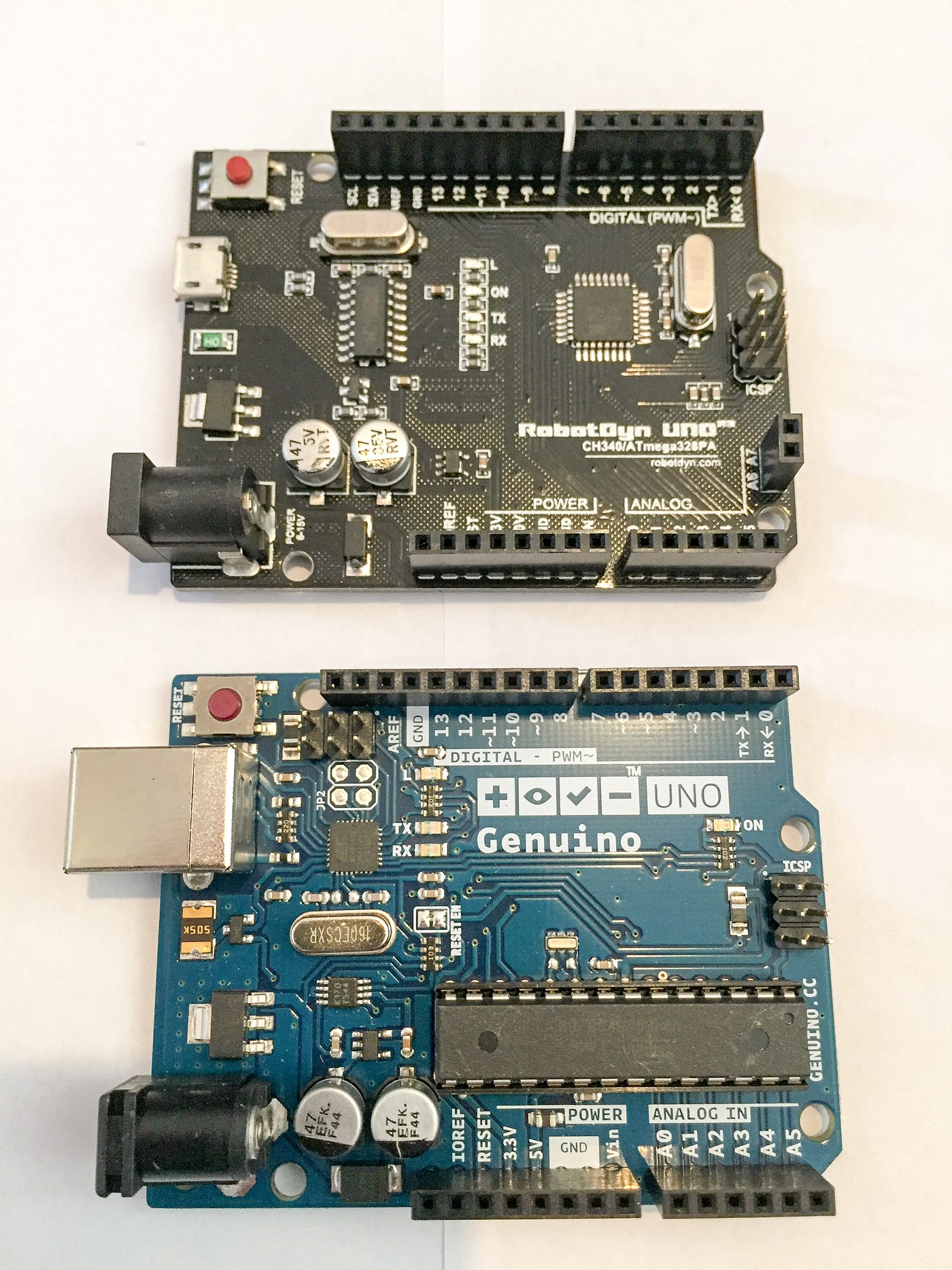 RobotDyn Uno vs Arduino/Genuino Uno | by Phil Corbett | Medium