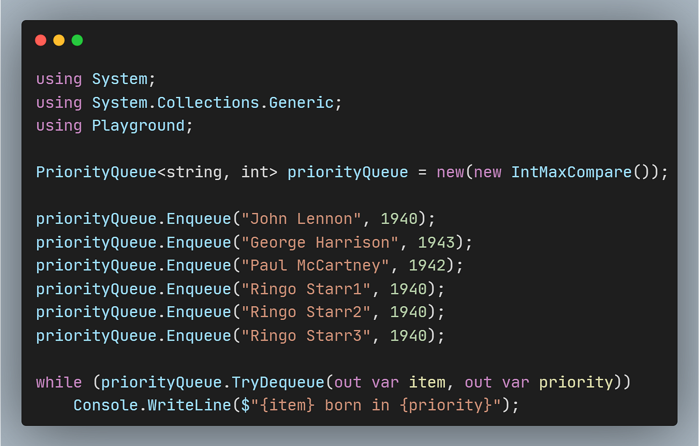 C# 10 PriorityQueue is here !. .NET 6 and C# 10 has finally arrived in ...
