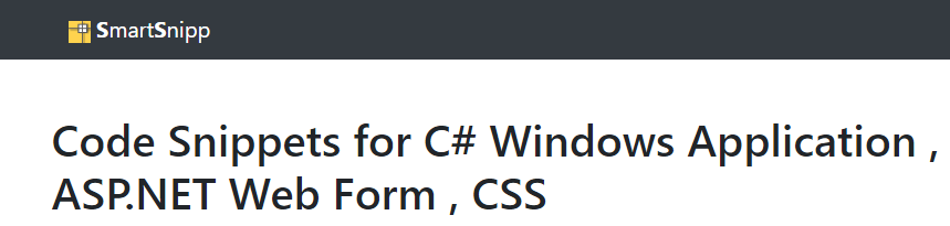 C# Code Snippets with example Source | by smart snipp | Medium