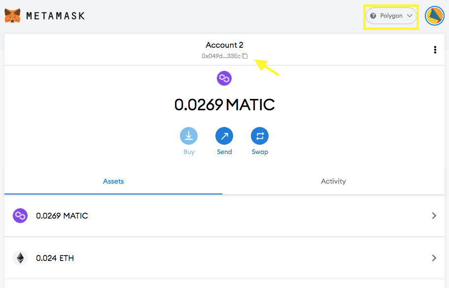 MetaMask NFT Guide: How to buy MATIC for the POLYGON network with NO ...