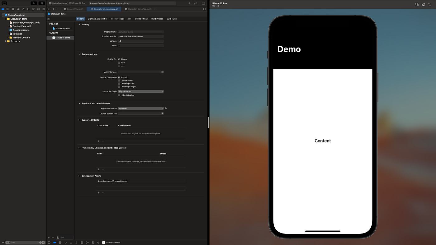 How to: force Status Bar to light / dark mode on SwiftUI 2 | by MING | Mac O’Clock | Medium