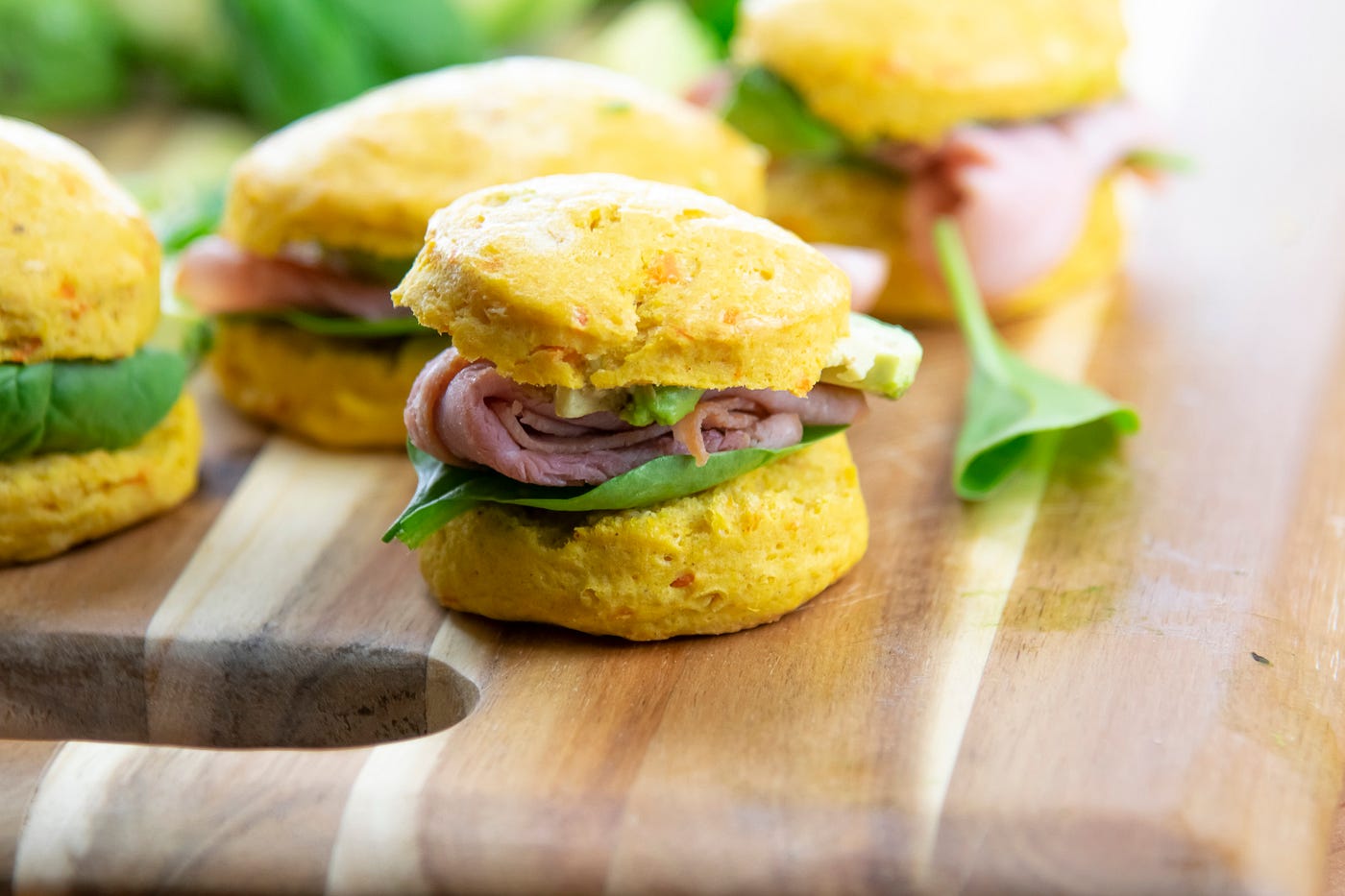 Jazz Up Your Brunch with This Recipe for Mini Ham and Avocado Biscuit ...