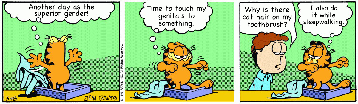 How We Knew Garfield Was A Male. These rare strips show his gender ...