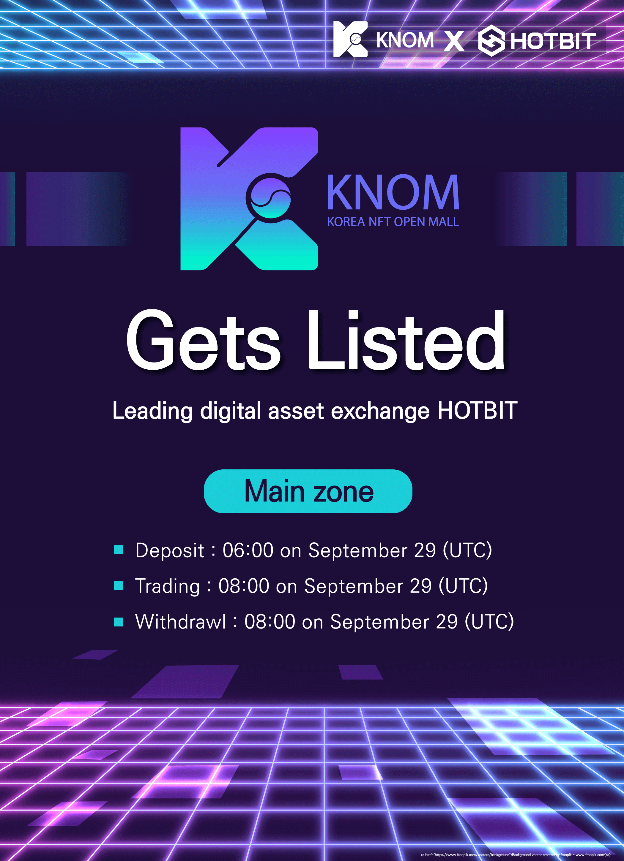 Hotbit Will List KNOM - nom k - Medium