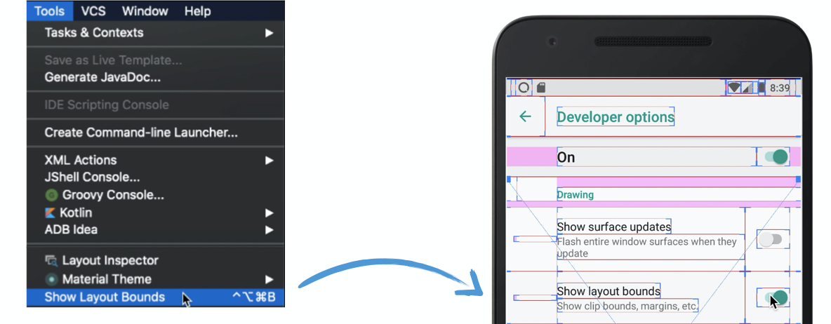 Create Android Studio plugin to toggle “Show layout bounds” (Part 2) | by Paulina Sadowska ...