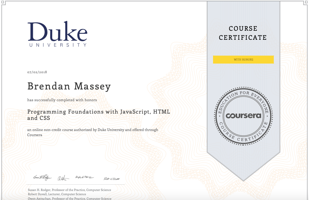 Leveraging Coursera Courses To Get an Internship | by Brendan Massey ...