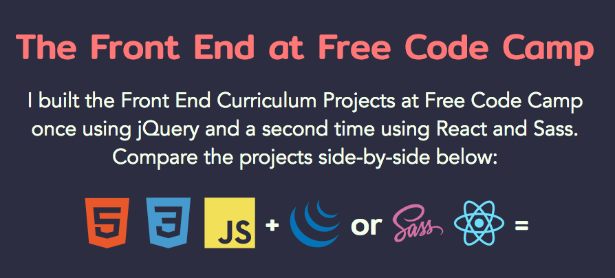 Why I Built Free Code Camp’s Front End Projects Twice. | by Sean Smith ...