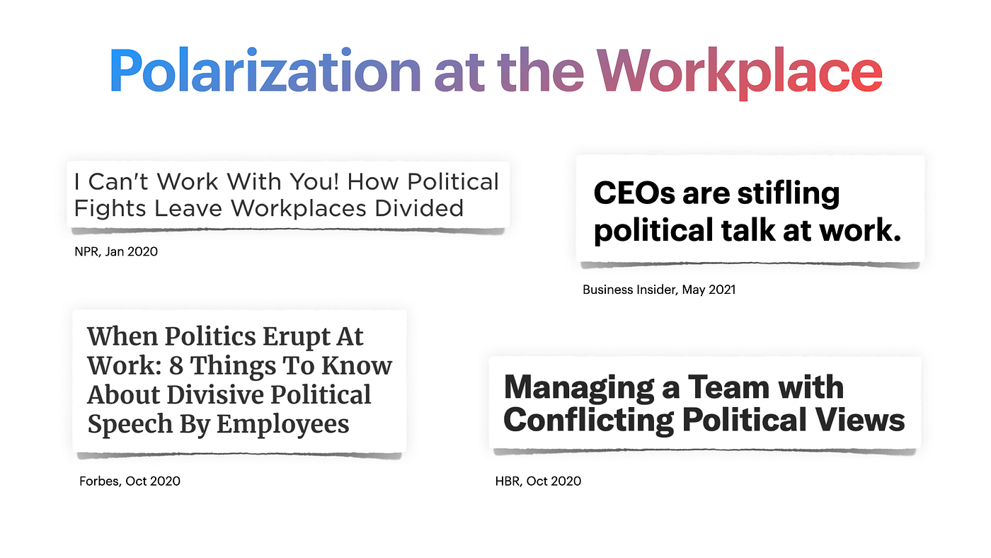Divided We Fall: Polarization in Our Workplaces & Communities | by ...