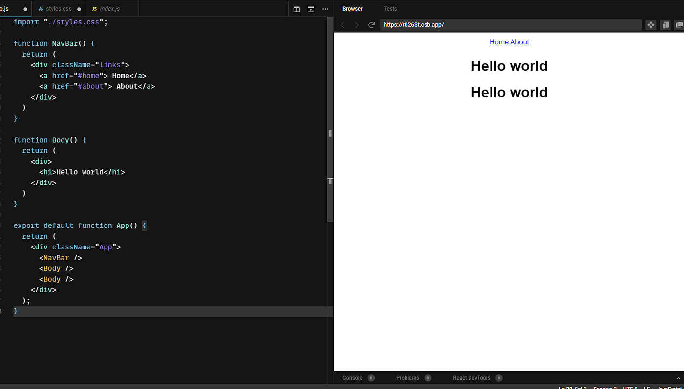 React JS components and props. Introduction | by Mickey Chen | Aug, 2022 | Medium