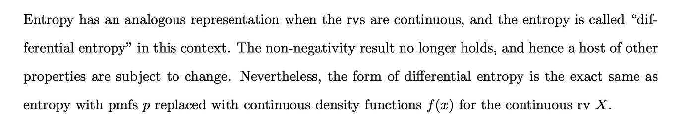 Introduction to Differential Entropy - Caleb M. Bowyer, M.S. - Medium