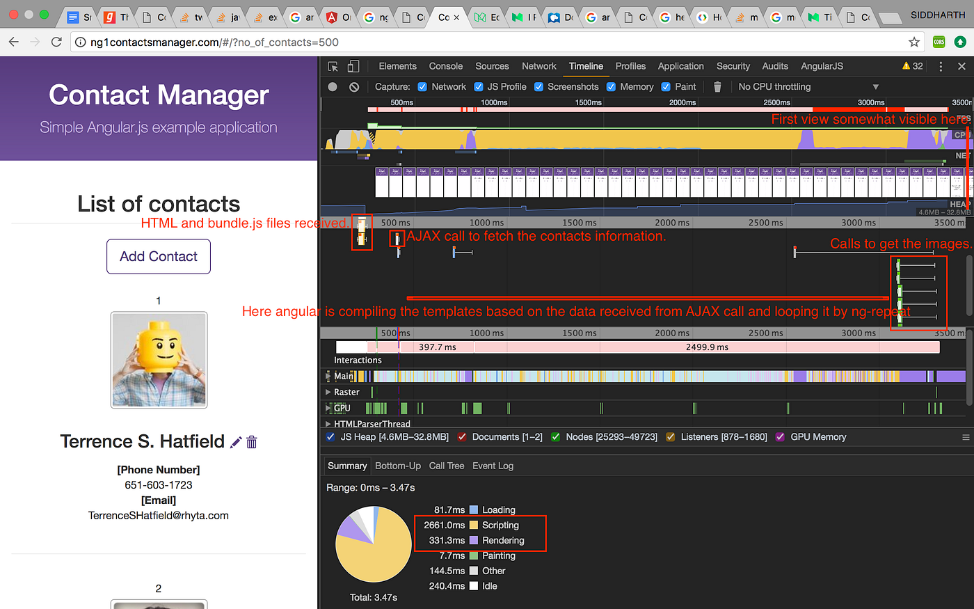 Performance comparison of AngularJs 1.x and AngularJs 2 through contacts manager application ...