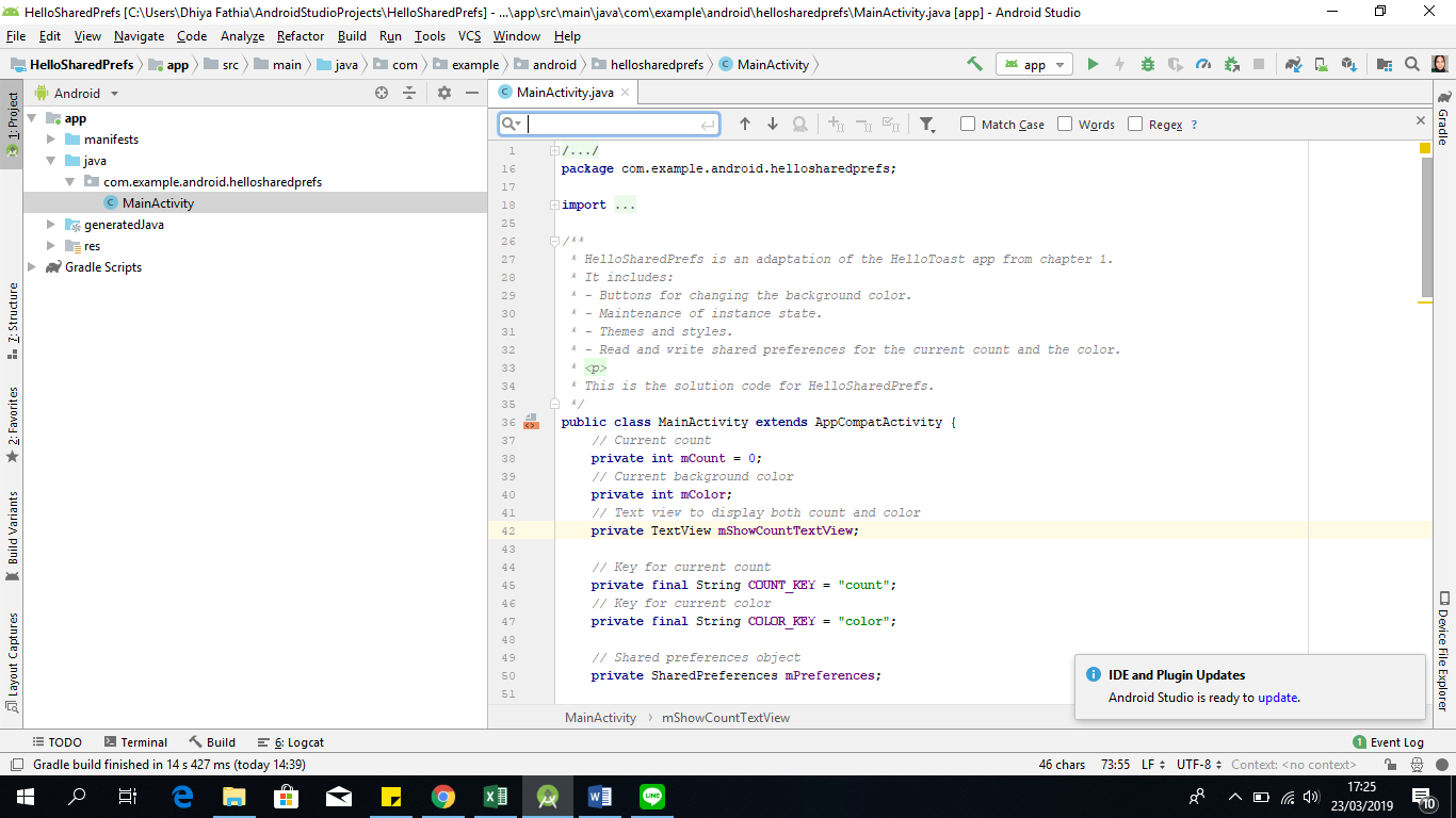 ANDROID FUNDAMENTALS 09.1 : SHARED PREEFERENCES | by Dhiya Fathia | Medium