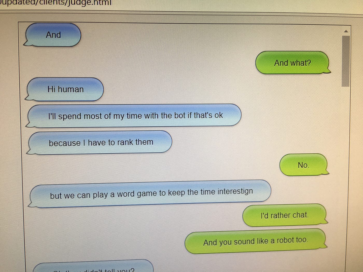 Being human: my day as a Loebner prize chatbot competition judge | by ...