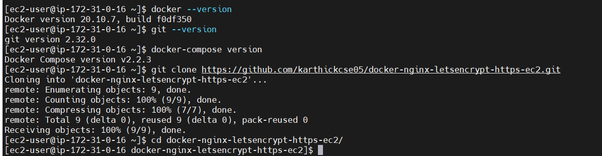 Setup For Nginx On Aws Ec2 Linux Instance Using Docker And Certbot