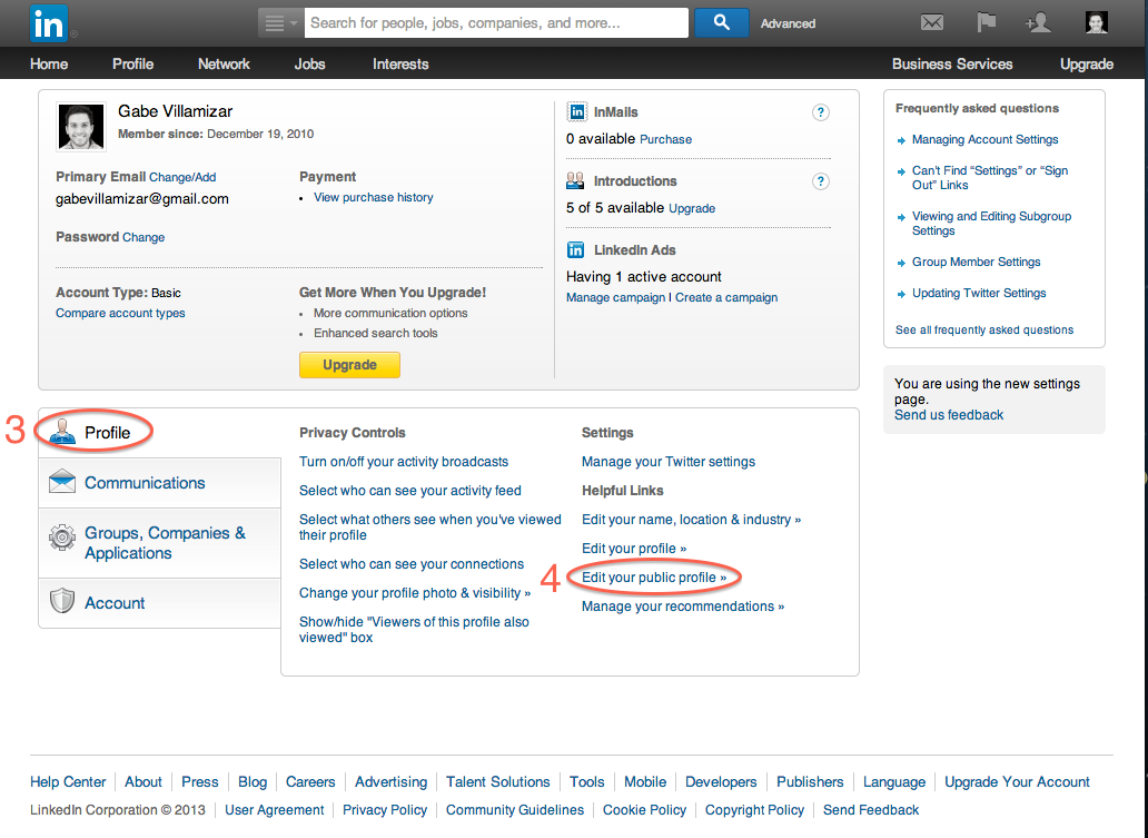 LinkedIn — How to Customize Your Profile URL | by Gabe Villamizar | Medium