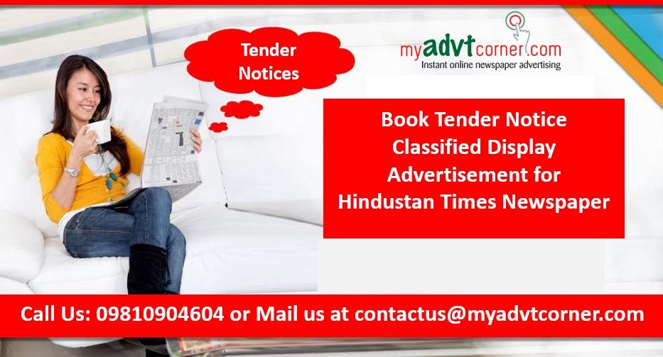 Announce your tender via Hindustan Times Tender Notice Classified ...
