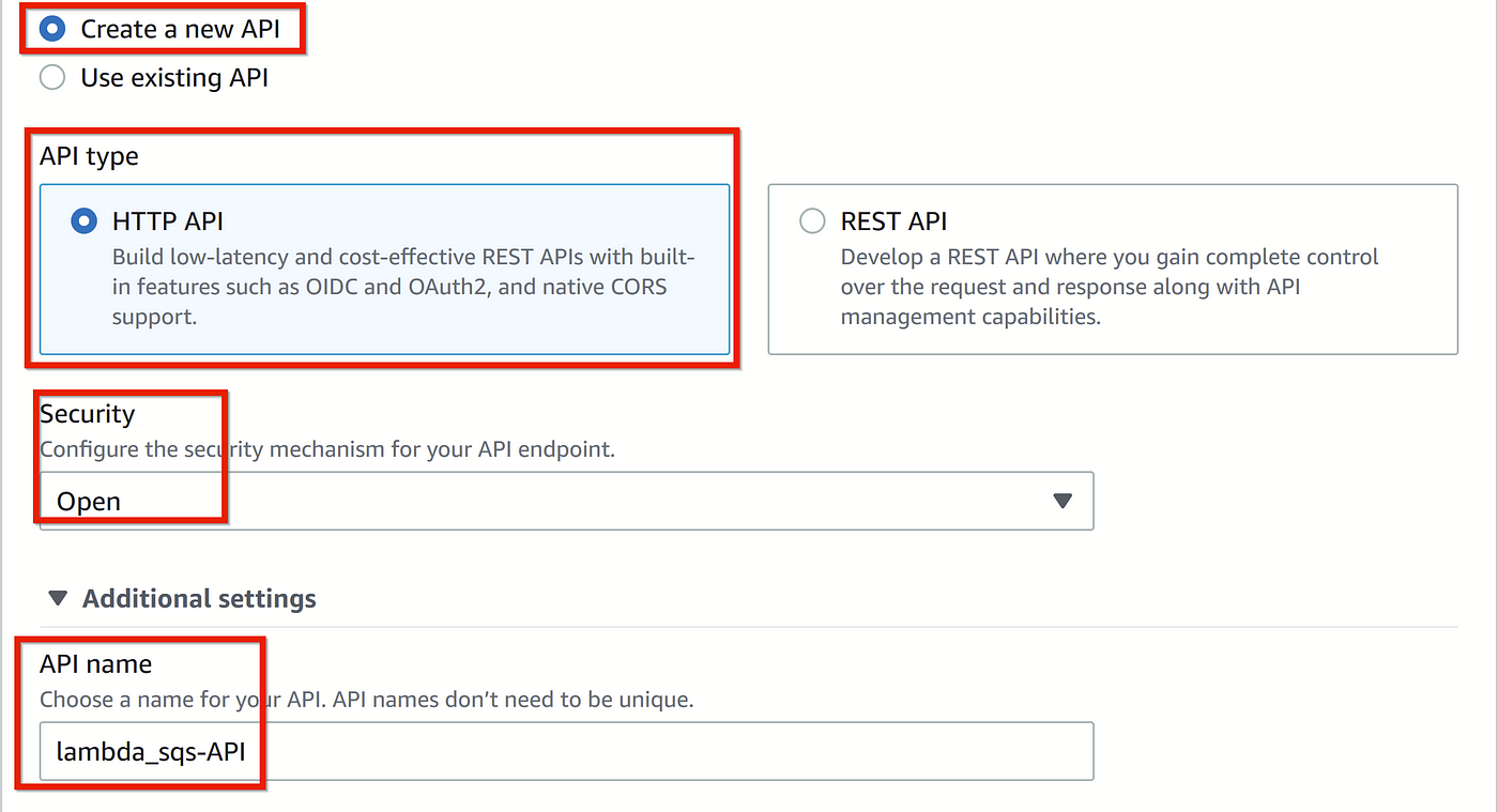Working With Api Gateway Api Type Lambda Function And Sqs Queue