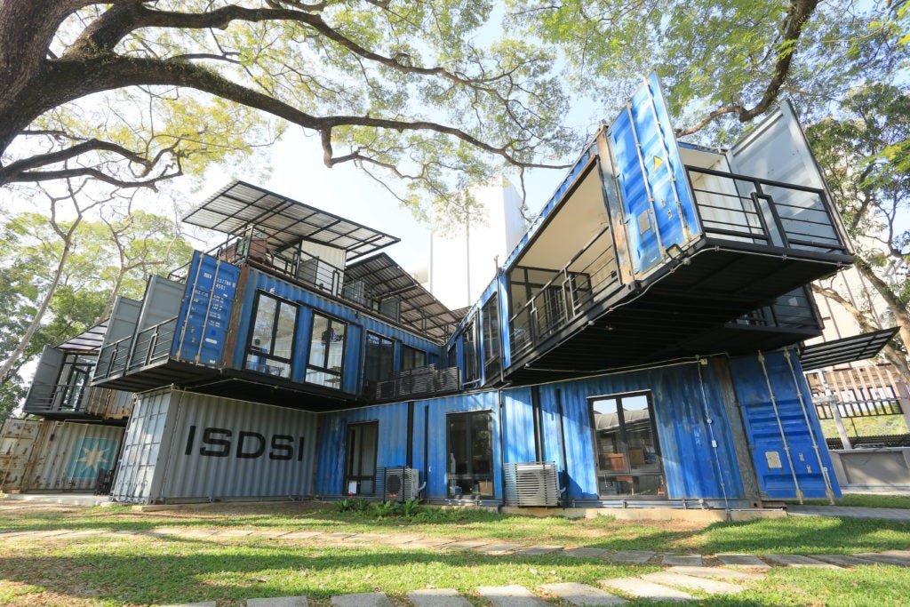 This beautiful college campus in Thailand built with 17 Shipping ...