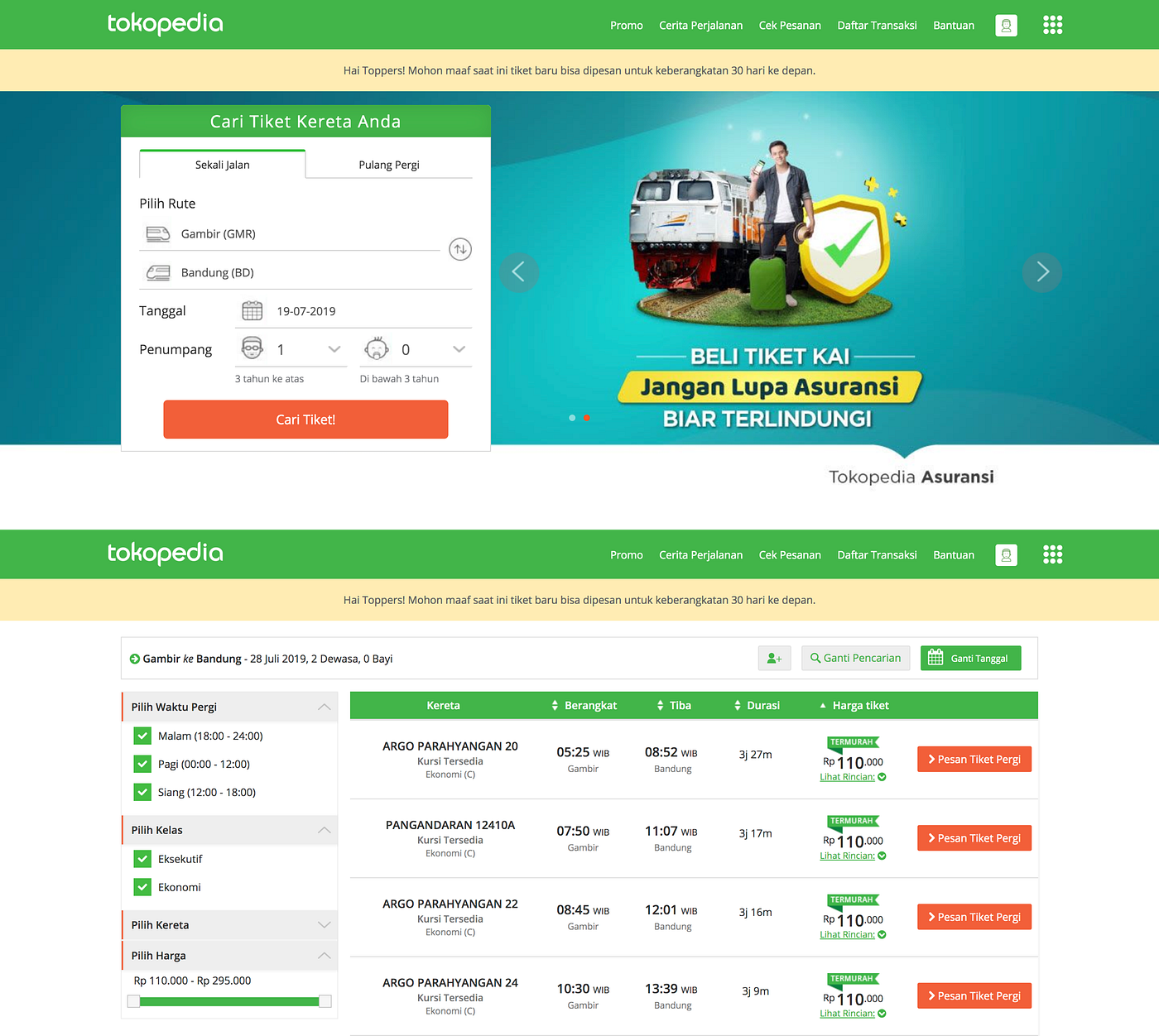 UX Case Study — Redesigning Tokopedia App: Tiket Kereta Api | by ...