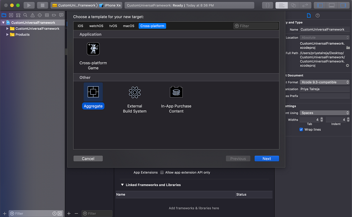 Custom Universal Framework In Ios By Priya Talreja Medium