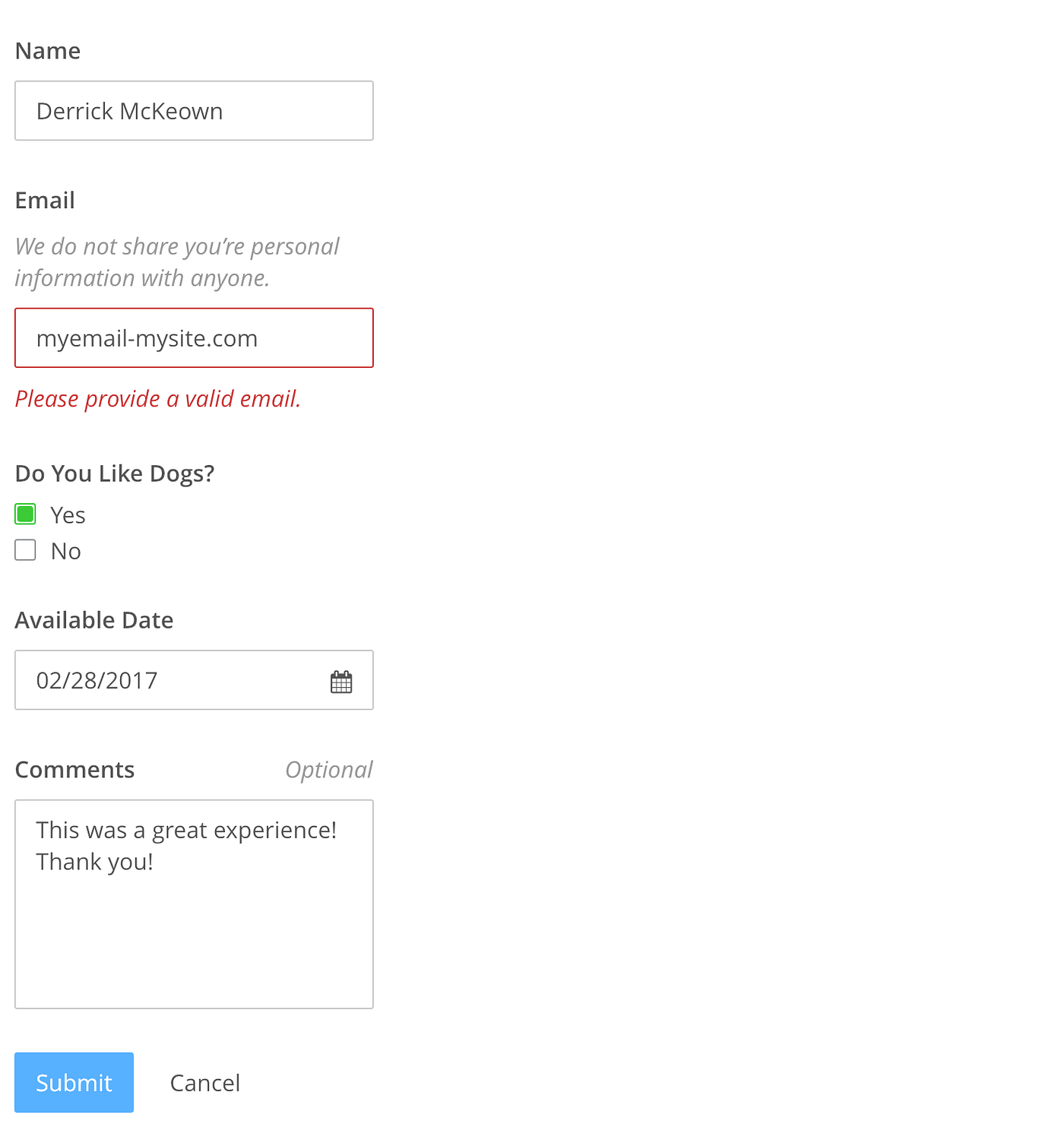 A UX Design Guide For Great Forms | by Derrick McKeown | Medium
